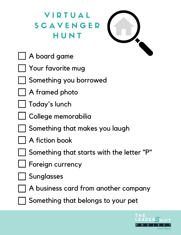 Scavenger Hunt Template - The LeaderShift Project